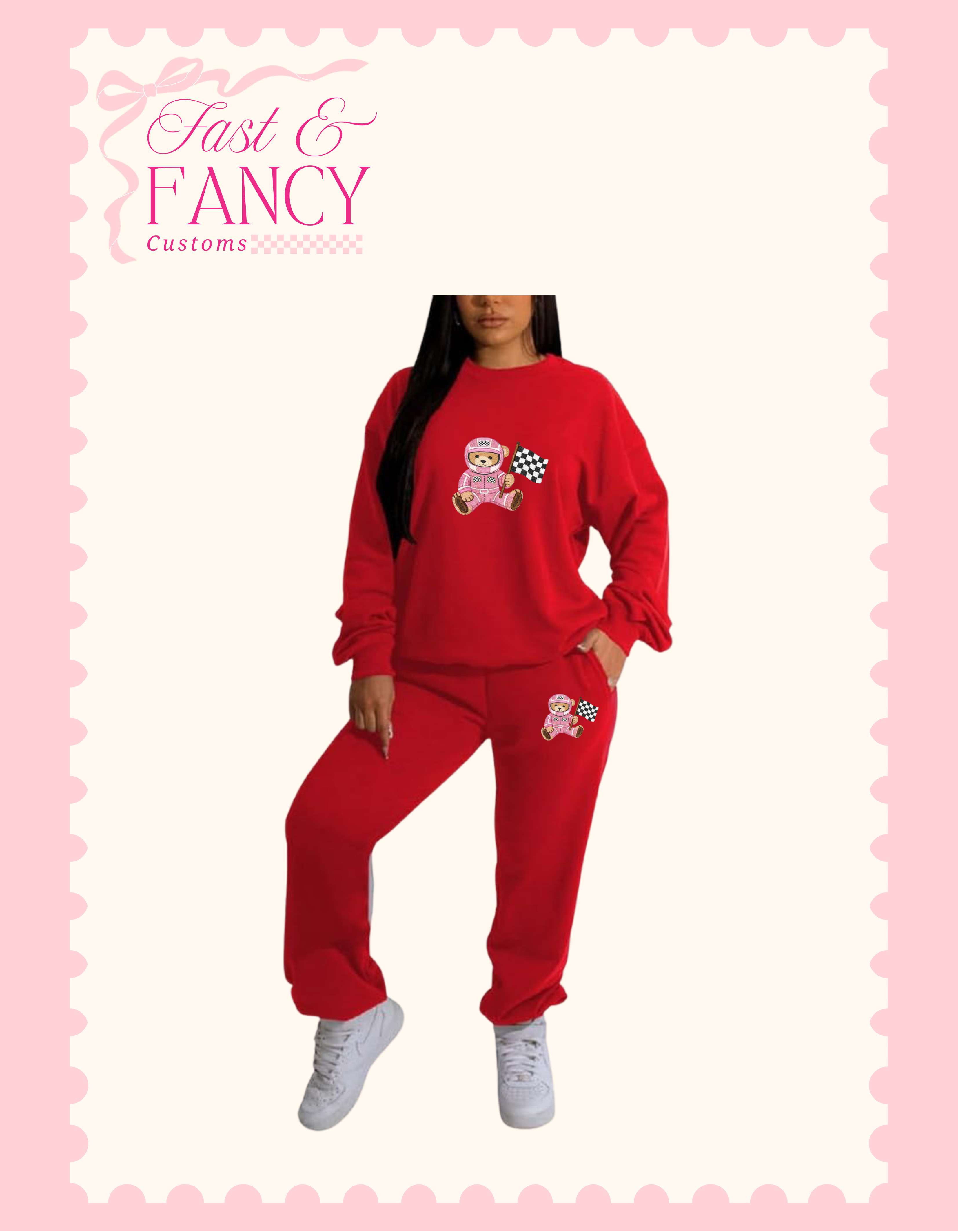 Red Teddy Bear Set – Fast & Fancy Customs